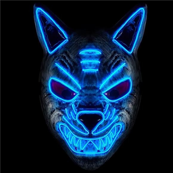 Accessories | Wolf Mask Led Halloween Cosplay Mask With 3 Flashingmodes ...